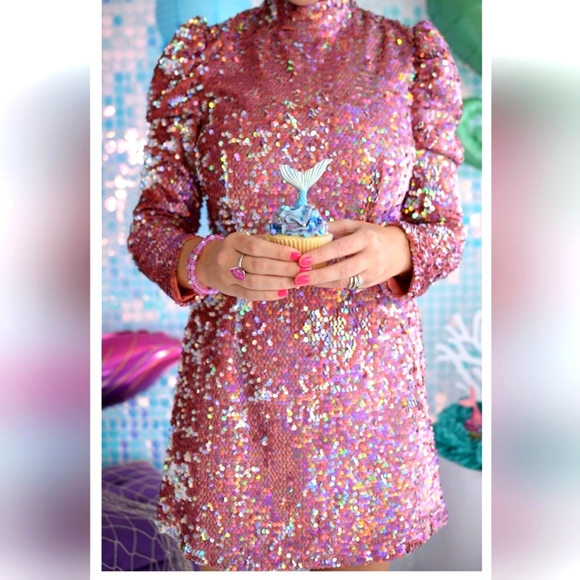 Zara | Dresses | Zara Sequin Dress Grace Karim Kids Sequin Dress Mom ...